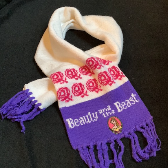 Disney | Accessories | Vintage Beauty And The Beast Neck Scarf Rare ...